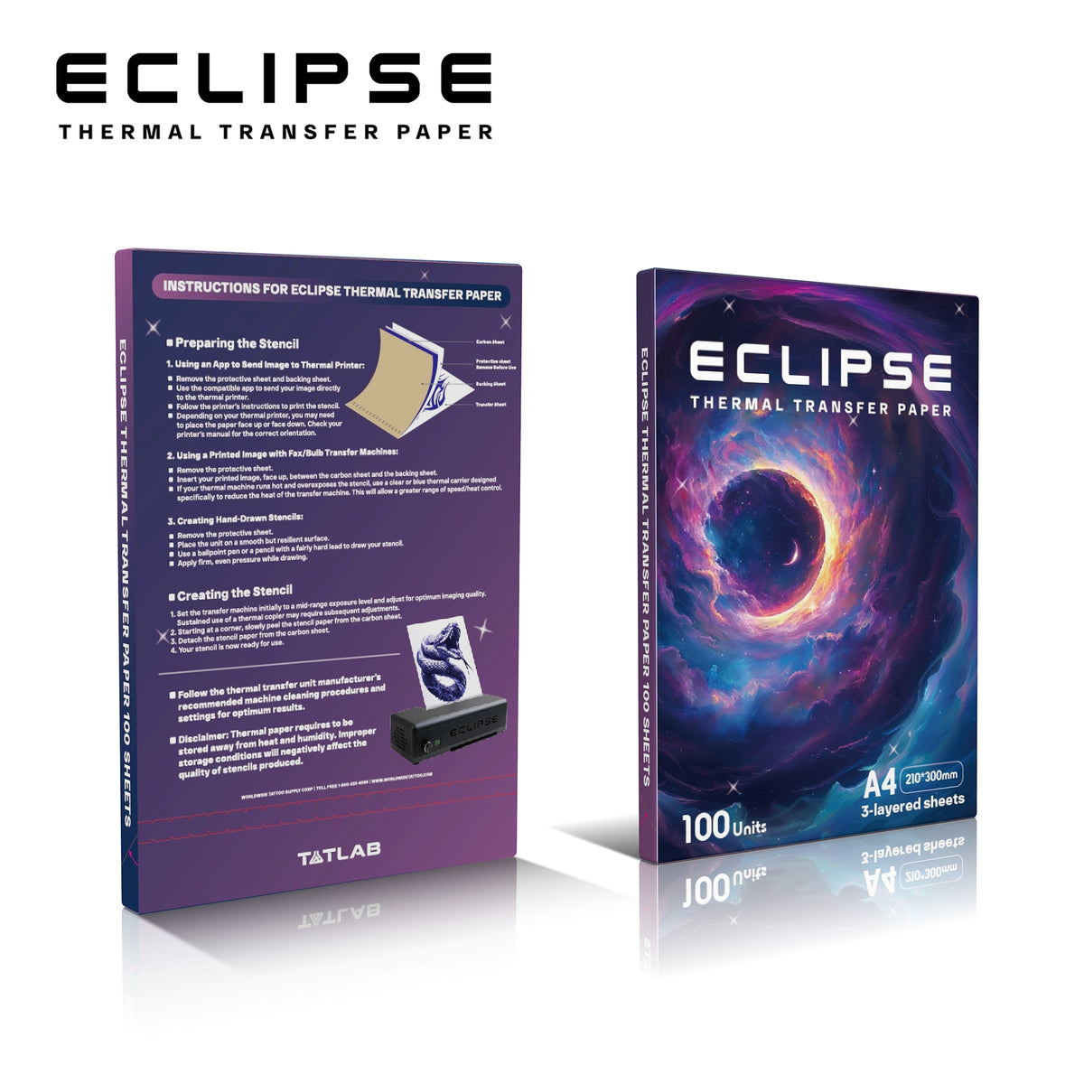 Eclipse 100Pcs Tattoo Transfer Papers Copier Sheets Tattoo Stencils Pr ...