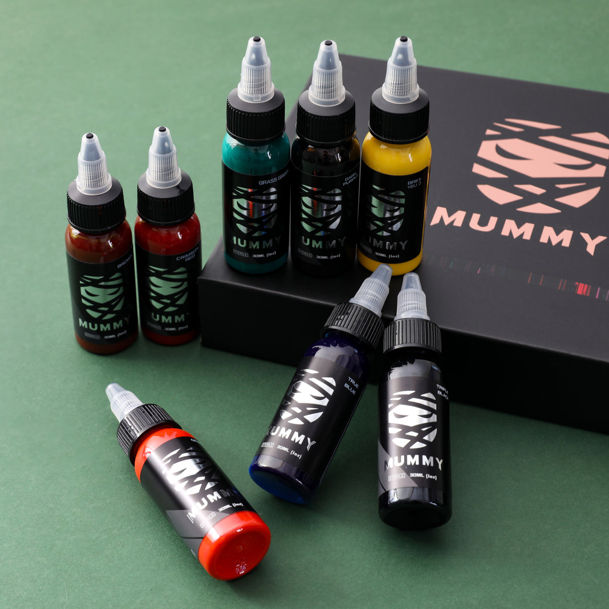 Mummy Tattoo Ink 8 Colors Traditional Set – mummytattoosupplyofficial