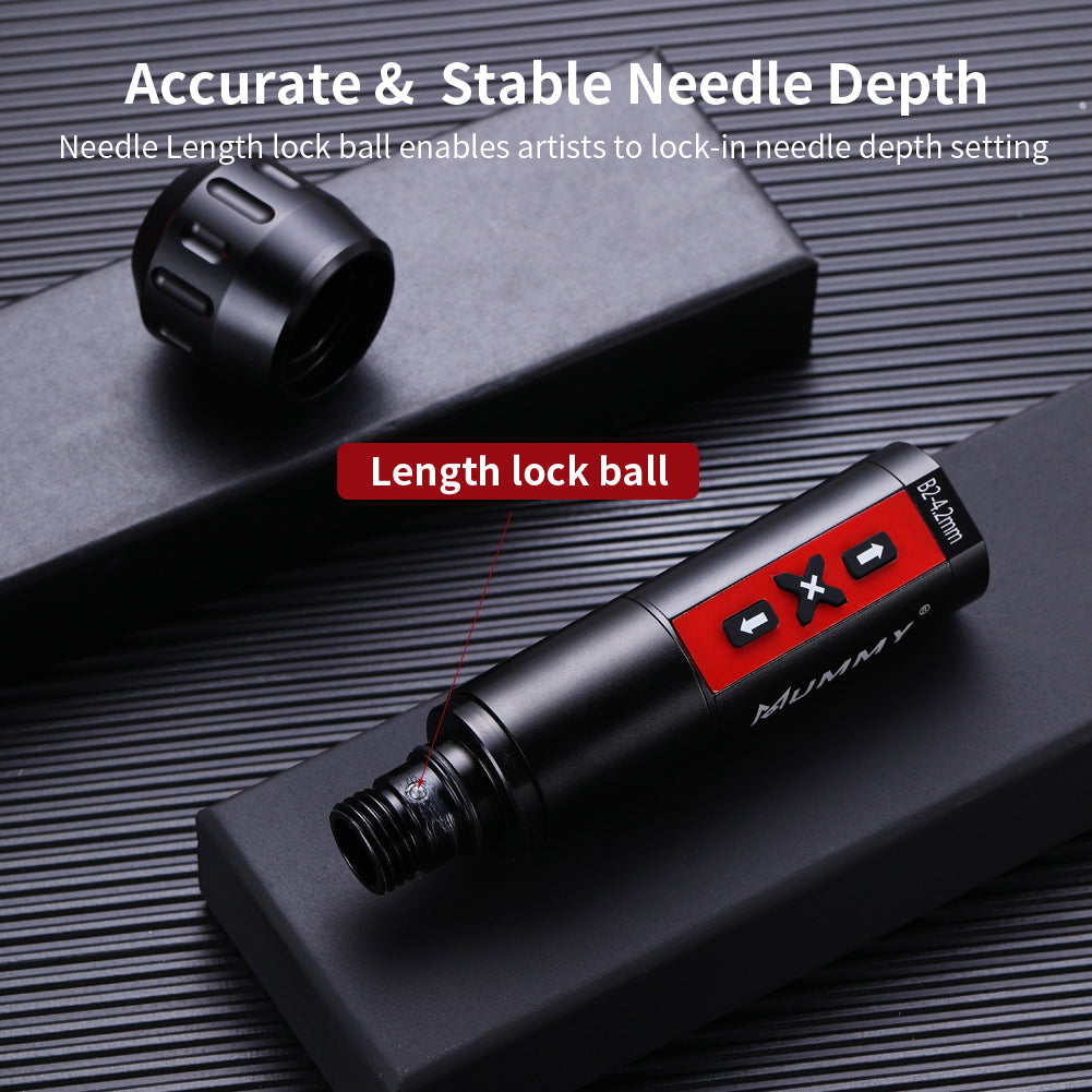 MUMMY ROTARY WIRELESS TATTOO MACHINE PEN DIRECT DRIVER 4.2MM(Red ...