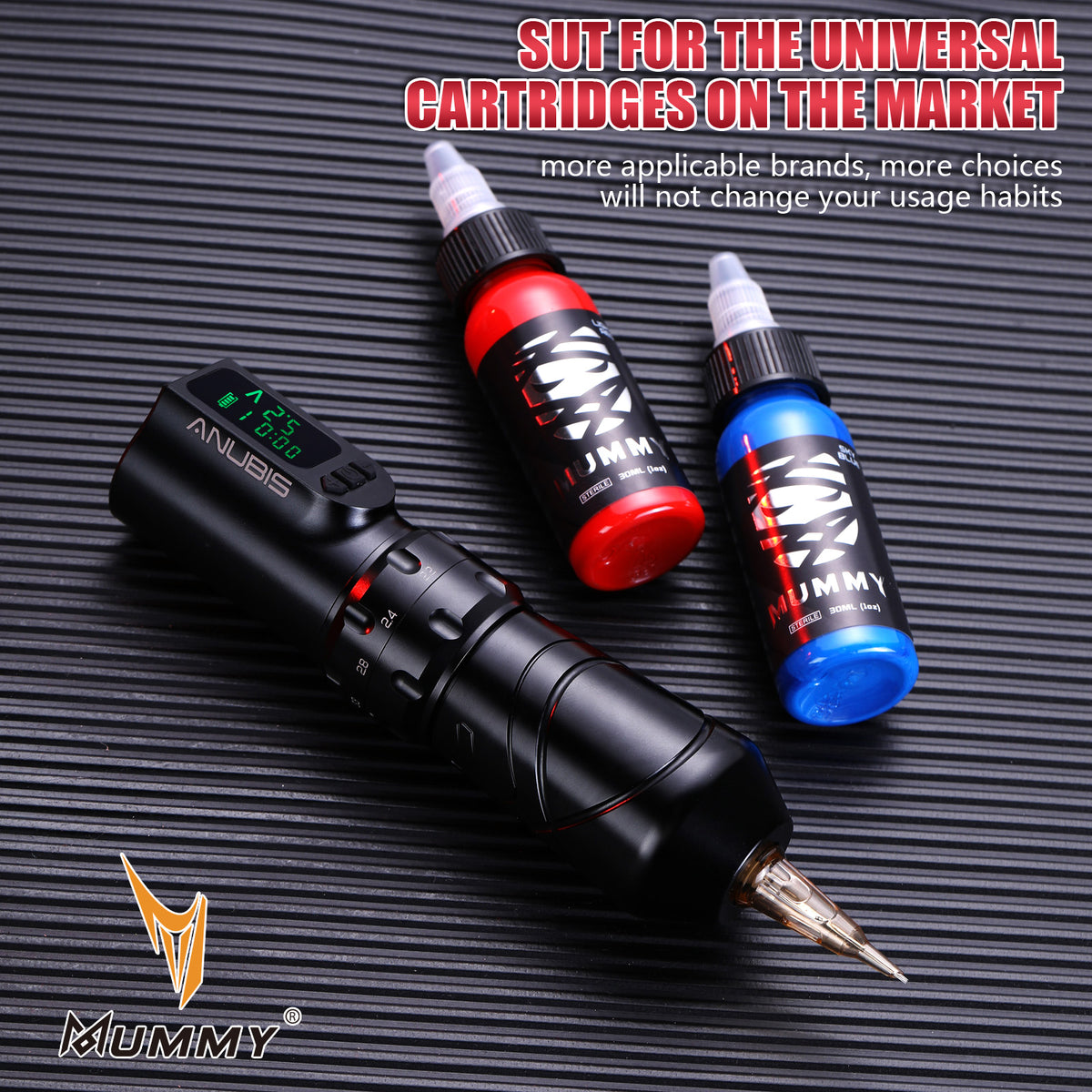 Mummy Anubis Wireless Tattoo pen Machine with adjustable Stroke length ...
